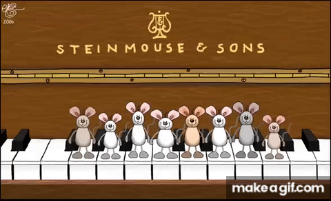 Happy Birthday Musical Mice - played on the piano on Make a GIF