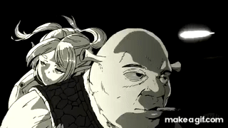 Frieren and Shrek Late Night Drive on Make a GIF