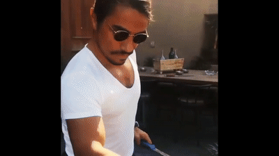 Salt Bae Droppin' Salt on Make a GIF