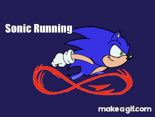 Sonic Running on Make a GIF