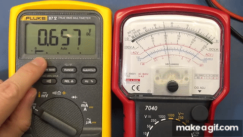 QTV #6 - Analog vs Digital Multimeters on Make a GIF