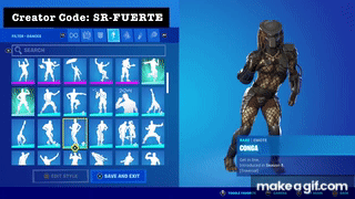 The PREDATOR Dances to All FORTNITE Dance Emotes! on Make a GIF