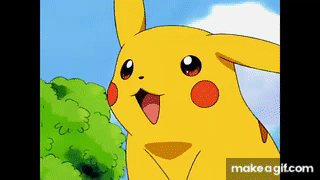 Pikachu and Togepi riding on Pokemon on Make a GIF