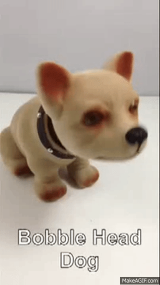 Vintage Bobble Head Dog on Make a GIF