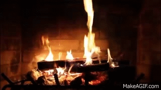 Burning Fireplace with Crackling Fire Sounds (Full HD) on Make a GIF