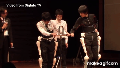 Cyberdyne HAL Exoskeleton Robot Suit on Make a GIF
