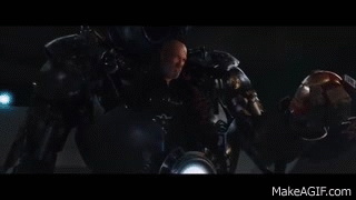 Iron Man vs. Iron Monger - Iron Man on Make a GIF