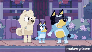 Stop Copying Me! | Copycat | Bluey on Make a GIF