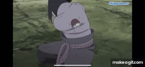 Sasuke using almighty pull on Make a GIF
