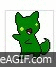 Moving green cat Icon on Make a GIF