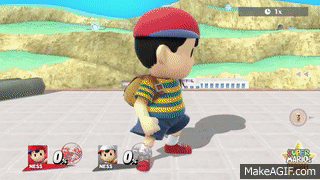 SMC: Brawl vs. Smash Bros. Wii U - Ness Moveset & Model Comparison! on Make a GIF