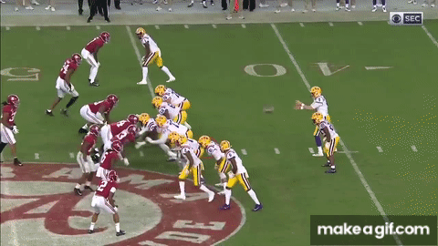 Thaddeus Moss (LSU TE) vs Alabama 2019 on Make a GIF