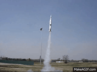 Mighty Saturn V model rocket on Make a GIF