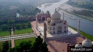Taj Mahal from drone's eyes in 4k..! on Make a GIF