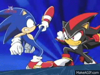 Shadow beats up Sonic on Make a GIF