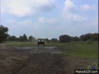 FJ Cruiser Huge Mud Splash on Make a GIF