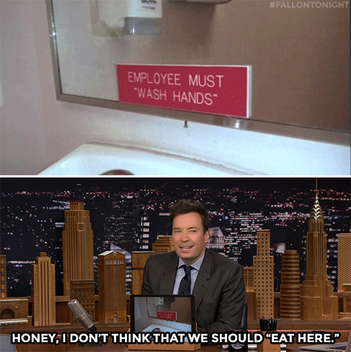 Jimmy takes a look at some real Bad Signs! on Make a GIF