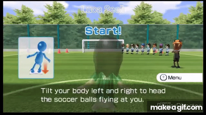 Wii Fit Soccer Heading Meme on Make a GIF