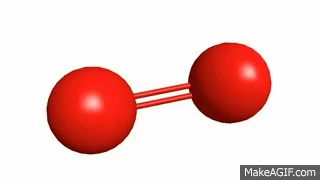 Vibration of an oxygen molecule on Make a GIF