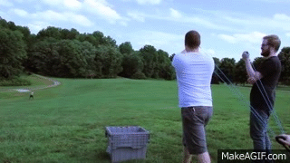 Kaos Catapult 3 Person Water Balloon Slingshot from ThinkGeek on Make a GIF
