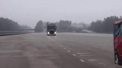 Volvo Trucks Emergency braking on Make a GIF