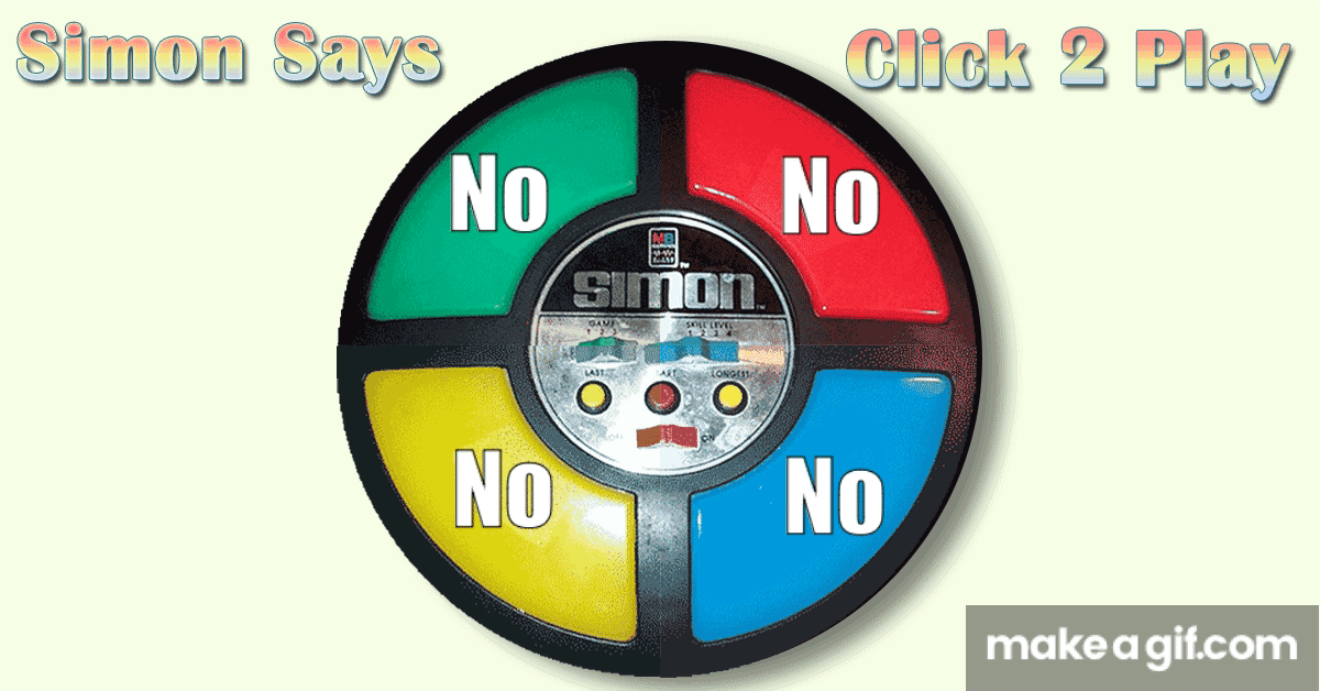 Simon says no on Make a GIF