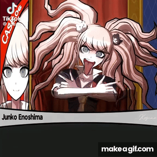 Junko enoshima invincible wobbly animation on Make a GIF