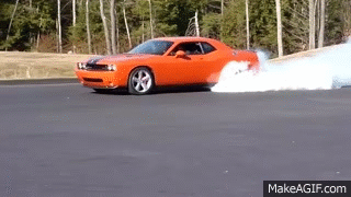 Dodge Challenger Burnout on Make a GIF