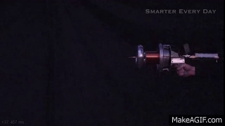 Handheld TESLA COIL GUN at 28,000fps - Smarter Every Day 162 on Make a GIF