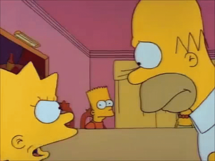 The Simpsons - Lisa Calls Homer A Baboon on Make a GIF
