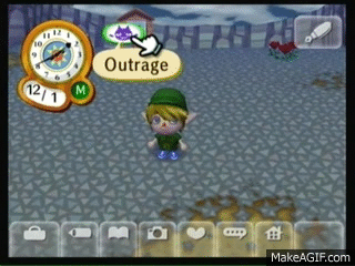 Animal Crossing: "Outrage" Emotion Animation Display on Make a GIF