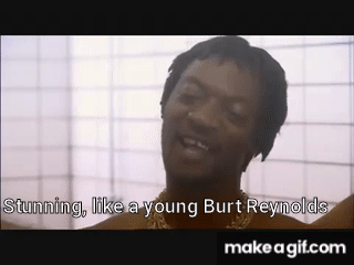 Like a young Burt Reynolds on Make a GIF