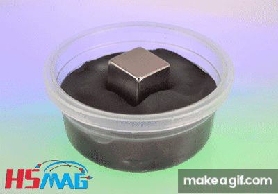iron filling being attracted by a magnet on Make a GIF