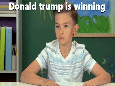 kid reac to donald trump on Make a GIF