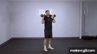 Standing Dumbbell Press - OPEX Exercise Library on Make a GIF