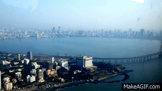 Aerial View of Mumbai from a Helicopter in High Resolution on Make a GIF