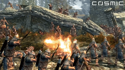 SKYRIM BATTLE #2 - 1000 Imperial VS. 1000 Stormcloak on Make a GIF