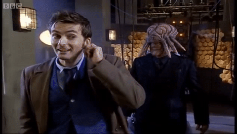 Doctor Who - Evolution Of The Daleks - Ten - Pulling Ear on Make a GIF