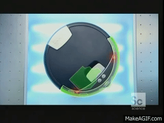 How a Roomba robot vacuum cleaner works on Make a GIF