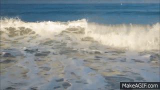 2 HOURS Ocean waves with natural sound FullHD 1080p video on Make a GIF