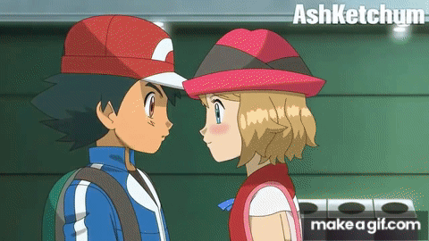 Ash & Serena Kiss Scene - Pokemon XYZ on Make a GIF
