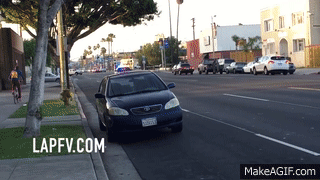 3 LAPD Police Cars Responding Code 3 on Make a GIF