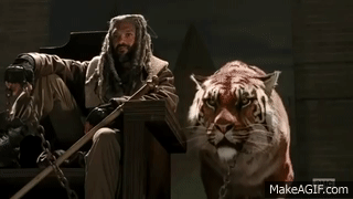 The Walking Dead 7x02: Introduction to King Ezekiel & Shiva on Make a GIF