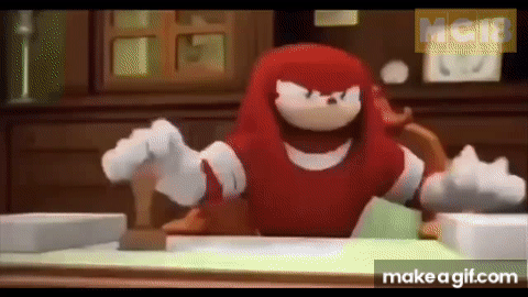 Knuckles says no. on Make a GIF