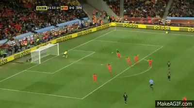 Iniesta goal in World Cup final. HD on Make a GIF