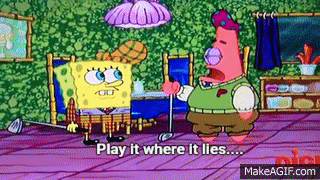 SpongeBob Golf Patrick Play it wear it lies on Make a GIF