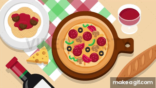 Italian Pizza Food Scene Stock Animation [MOV & GIF] on Make a GIF