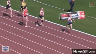 IUAA Womens 4 x 400m Relay Final - What a Finish!! on Make a GIF