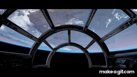 4K 10 hours - Millennium Falcon Cockpit flying in Space over Earth ...