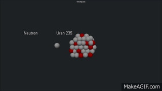 Animation Kernspaltung - Uran 235 on Make a GIF